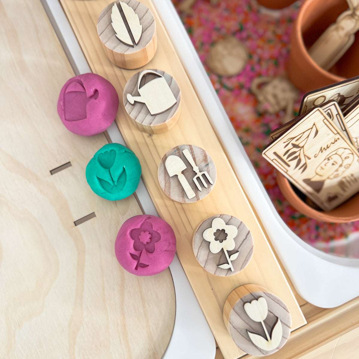 Flower Play Dough Stampers – Bandicute