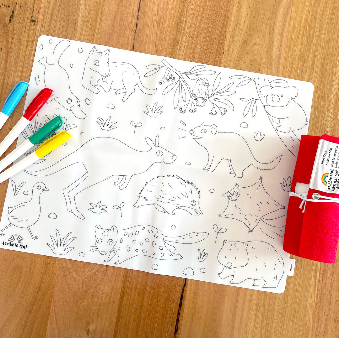Reusable Scribble Mat - Australian Animals – Bandicute